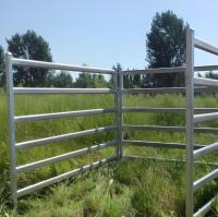 China 6 Rails Hot Dipped Galvanized Cattle Fence Panel 1.8m Height Portable Livestock System for sale