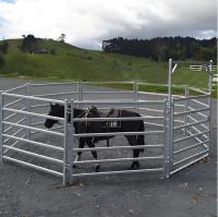 China Easy Install 5 Rails Hot Dipped Galvanized Cattle Fence Panel 1.8m Height Heavy Duty Livestock Corral Fence System for sale