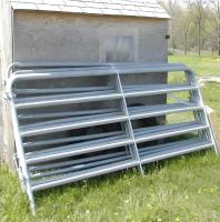 China 6 Rails Hot Dipped Galvanized Cattle Fence Panel 1.8m Height Portable Livestock System for sale