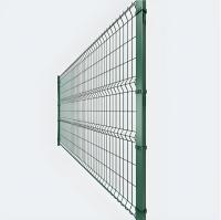 China Easily Assembled Galvanized PVC Coated 3D Triangle Bend V Mesh Security Fence Panel 1.5M Height 50x200mm Hole System for sale