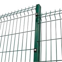 China 3D Bending Galvanized PVC Coated 1.5M Height Triangle Bend V Mesh Security Fence Panel 50x200mm Hole Industrial System for sale