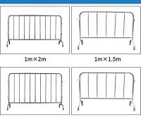 China Temporary Crowd Control Barrier Safety Steel Barricade 1.1m Height Event Fencing Portable for sale