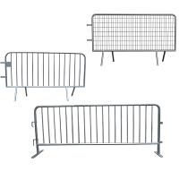 China Heavy Duty Crowd Control Barrier Galvanized Steel Safety Barricade Fence 1.1m Height 2m Length for sale