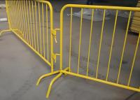 China Heavy Duty Crowd Control Barrier Galvanized Steel Safety Barricade Fence 1.1m Height 2m Length for sale