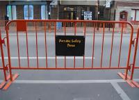 China Galvanized Steel Crowd Control Barrier with 1.1m Height and 2m Length for Heavy Duty Safety Fence for sale