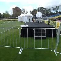 China Hot Dip Galvanized Crowd Control Barrier Anti Rust Steel Safety Fence 1.1m Height 2m Length for sale