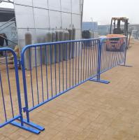 China Hot Dip Galvanized Crowd Control Barrier Anti Rust Steel Safety Fence 1.1m Height 2m Length for sale