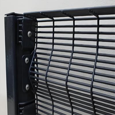 China PVC Coated Galvanized Anti Climb Security Fence High Security Steel Mesh Panel 2.4m Height 4mm Wire for sale