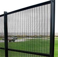 China 358 High Security Anti Climb Fence Galvanized Steel Mesh Panel 2.4m Height 4mm Wire Diameter for sale