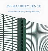China PVC Coated 358 Anti Climb Security Fence Panel 2m High 4mm Galvanized Wire Core Dark Green RAL6005 for sale