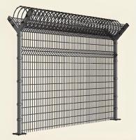 China 2.0m High Double Wire Welded Mesh Fence Panel PVC Coated Galvanized for High Security Perimeter for sale