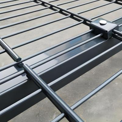 China 2.0m High Double Wire Welded Mesh Fence Panel PVC Coated Galvanized for High Security Perimeter for sale
