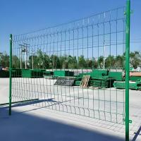 China 2.0m High PVC Coated Welded Wire Mesh Fence Panel with Ball Proof Design for Sports Field Boundary Fencing for sale