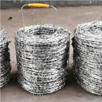 China BTO-22 Razor Barbed Wire with 14 Gauge Core and Hot Dipped Galvanized Coating for Border Protection for sale