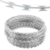 China Hot Dipped Galvanized BTO-22 Razor Barbed Wire with 14 Gauge Core for Border Protection for sale
