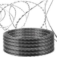 China CBT-65 Hot Dipped Galvanized Razor Barbed Wire with 500mm Outer Diameter for Border Protection for sale