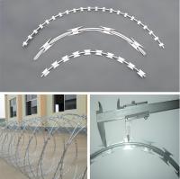 China Galvanized Steel Plate Razor Barbed Wire with 500mm Outer Diameter and High Tensile Strength for Secure Fencing for sale