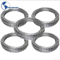 China Hot Dipped Galvanized BTO-22 Razor Barbed Wire with 14 Gauge Core for Border Protection for sale
