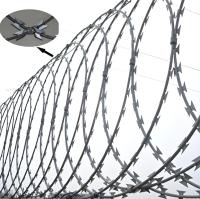 China Hot Dipped Galvanized BTO-22 Razor Barbed Wire with 14 Gauge Core for Border Protection for sale