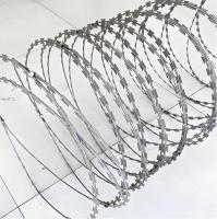 China Galvanized Steel Plate Razor Barbed Wire with 500mm Outer Diameter and High Tensile Strength for Secure Fencing for sale