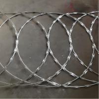 China CBT-65 Hot Dipped Galvanized Razor Barbed Wire with 500mm Outer Diameter for Border Protection for sale