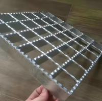 China Tooth Shape Anti Slip Galvanized Steel Grating Panel with 30mm Bearing Bar Pitch for Walkway and Stair Tread for sale