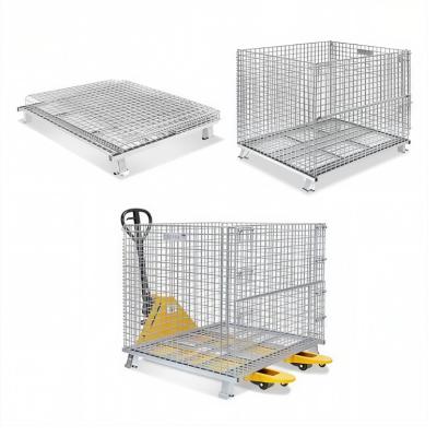 China Stainless Steel 316 Hot-Dip Galvanized Anti-Rust Wire Mesh Storage Cage 1200x800x1000mm for sale