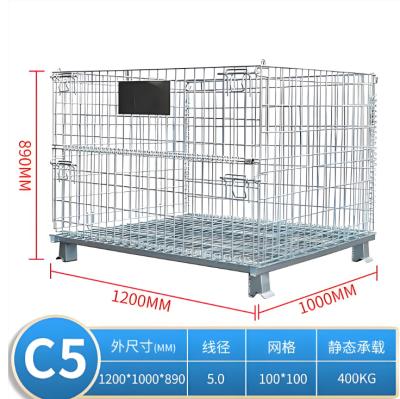 China 5.8mm Wire Gauge 1500kg Load Capacity Wire Storage Cage with 1000x200x840mm External Dimension for sale