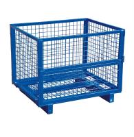 China Wire Mesh Storage Cage 5.0mm Grid Size 5.8mm Wire Gauge Stack Up Fold Down 1200x800x1000mm for sale