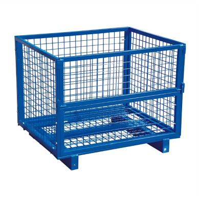China Wire Mesh Storage Cage 5.0mm Grid Size 5.8mm Wire Gauge Stack Up Fold Down 1200x800x1000mm for sale