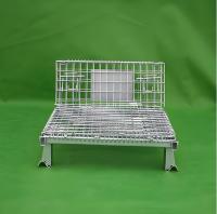 China Anti-Rust Fold Down Wire Storage Cage with 50x100mm Mesh Opening Wire Mesh Storage Cage for sale