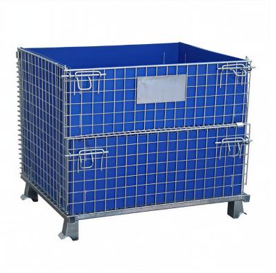 China Stainless Steel 316 Foldable Wire Storage Cage 1000kg Load Capacity Wire Mesh Storage Cage for sale