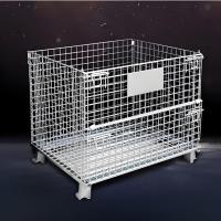 China Heavy Duty Wire Mesh Storage Cage 1000kg Load Capacity High Stack Stack Up 1200x800x1000mm for sale