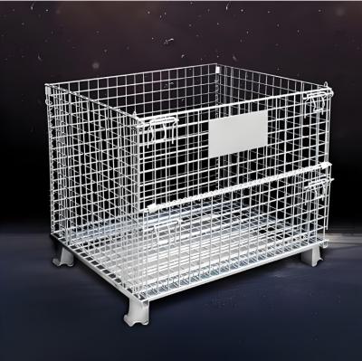 China Heavy Duty Wire Mesh Storage Cage 1000kg Load Capacity High Stack Stack Up 1200x800x1000mm for sale