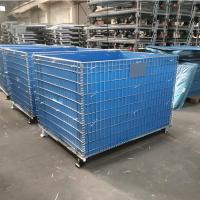 China Wire Mesh Storage Cage 5.0mm Grid Size 5.8mm Wire Gauge Stack Up Fold Down 1200x800x1000mm for sale