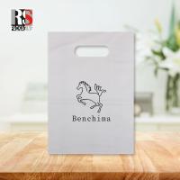 China Custom Print LDPE HDPE Die Cut Handle Carry Poly Grocery Supermarket Merchandise Gift Plastic Packaging Shopping Bag With LOGO for sale