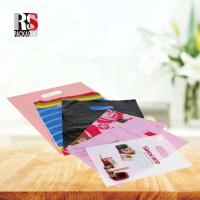 China Custom Print LDPE HDPE Die Cut Handle Carry Poly Grocery Supermarket Merchandise Gift Plastic Packaging Shopping Bag With LOGO for sale
