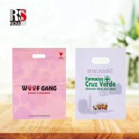 China Custom Print LDPE HDPE Die Cut Handle Carry Poly Grocery Supermarket Merchandise Gift Plastic Packaging Shopping Bag With LOGO for sale
