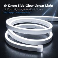 China 6×12mm Flat Side-Glow LED Neon Strip Light with Waterproof IP65 and 120 Degrees Illumination for Indoor & Outdoor Decoration for sale