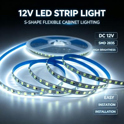 China 12V S-Type 2835 Flexible LED Strip Light, 120 LEDs/m, for Resin Letters, Illuminated Signage, Snake Shape Mirror Neon & Infinity Mirror Light for sale