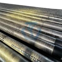 China API 5CT Hot Water Geothermal Hot Spring Well Dewatering Metal Laser Slotted Screen Pipe Downhole Oil Sand Control Geological Spiral Slotted for sale