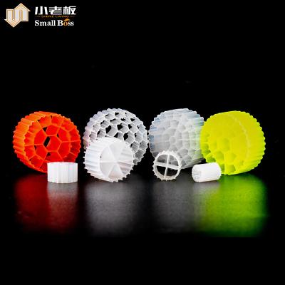China Active Mould MBBR Biomass Filter 25*10mm 38 Rooms Aquatic Salmon Land Based Aquaculture Floating Carrier for sale