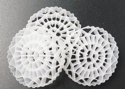 China Natural Color MBBR Filter Media High Surface Area 25mm X 4mm Size for sale