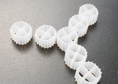 China PE Shockproof Aquariums MBBR Filter Media white color fda carrier 11*7MM MBBR Biofilm Carrier for sale