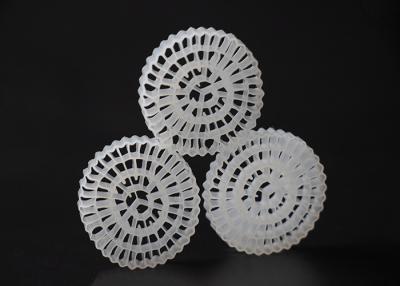 China Virgin HDPE Material MBBR Bio Media White Color And 25*4mm Size High Surface Area MBBR for sale