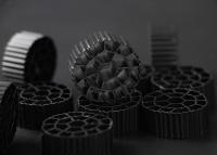 China 25mm X 10mm  Size Plastic Filter Media Virgin HDPE Material MBBR Bio Balls for sale