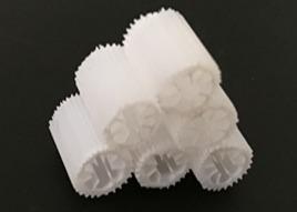 China High Surface Area MBBR Bio Media  White Color Sinking HIPS Material for sale