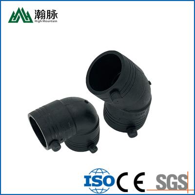 China HDPE Pipe Fittings Electric Smelting 45 90 Degree Elbow DN20-1600mm PN6-PN20 for sale