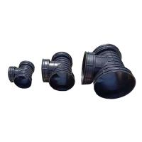 China Hdpe Corrugated Pipe Fittings Joint Straight Through Equal Tee Sewage Discharge Pipe for sale