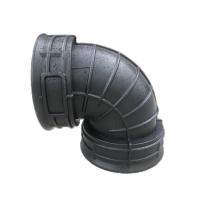 China HDPE Double Wall Bellows Drain Pipe Fittings Welded Elbow Inspection Well Joints DN110-DN1600 for sale